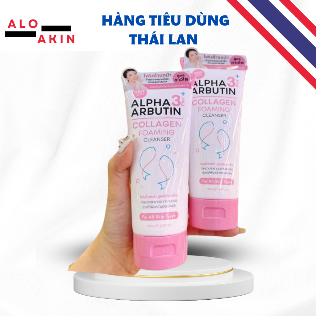 AlphaArbutin Collagen Foaming Cleanser for skin whitening and acne ...