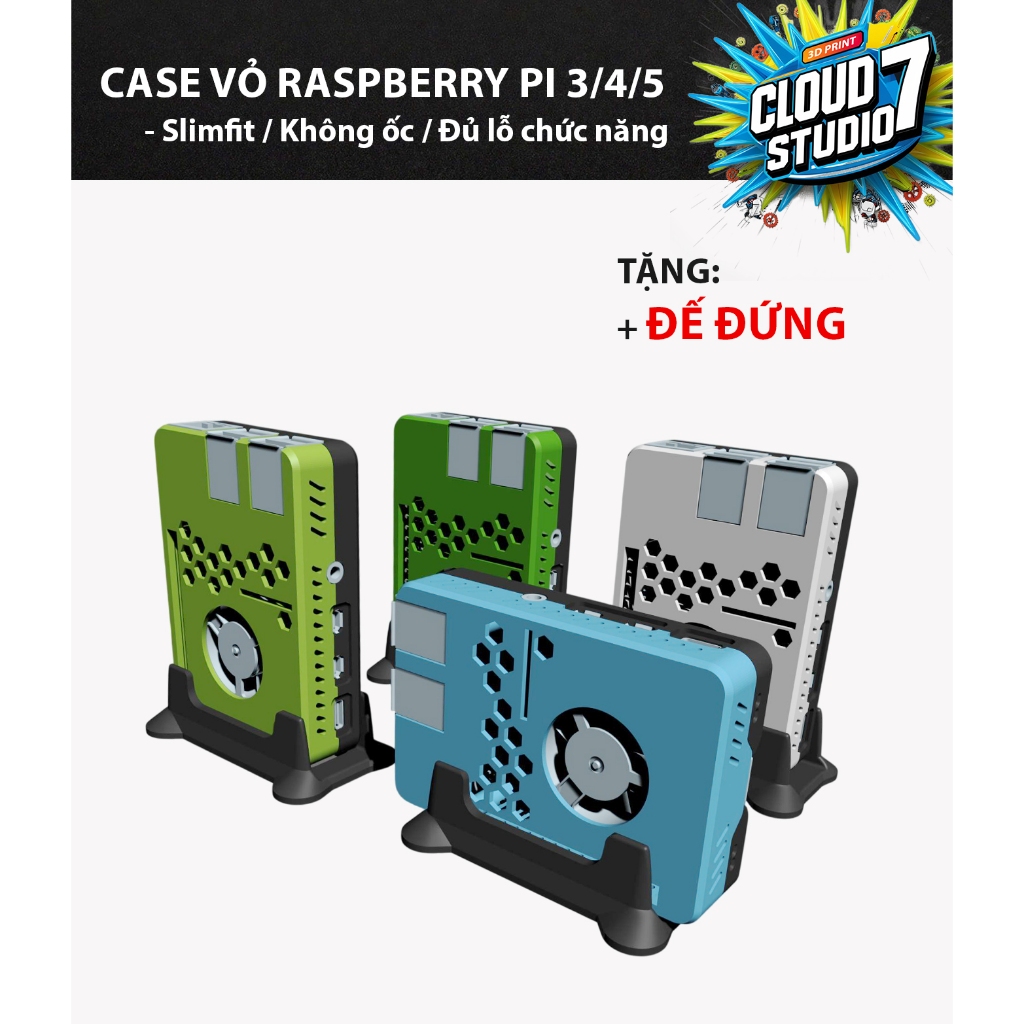 Raspberry Pi 3/4/5 Case, fully functional Pi computer plastic Case, 3D ...