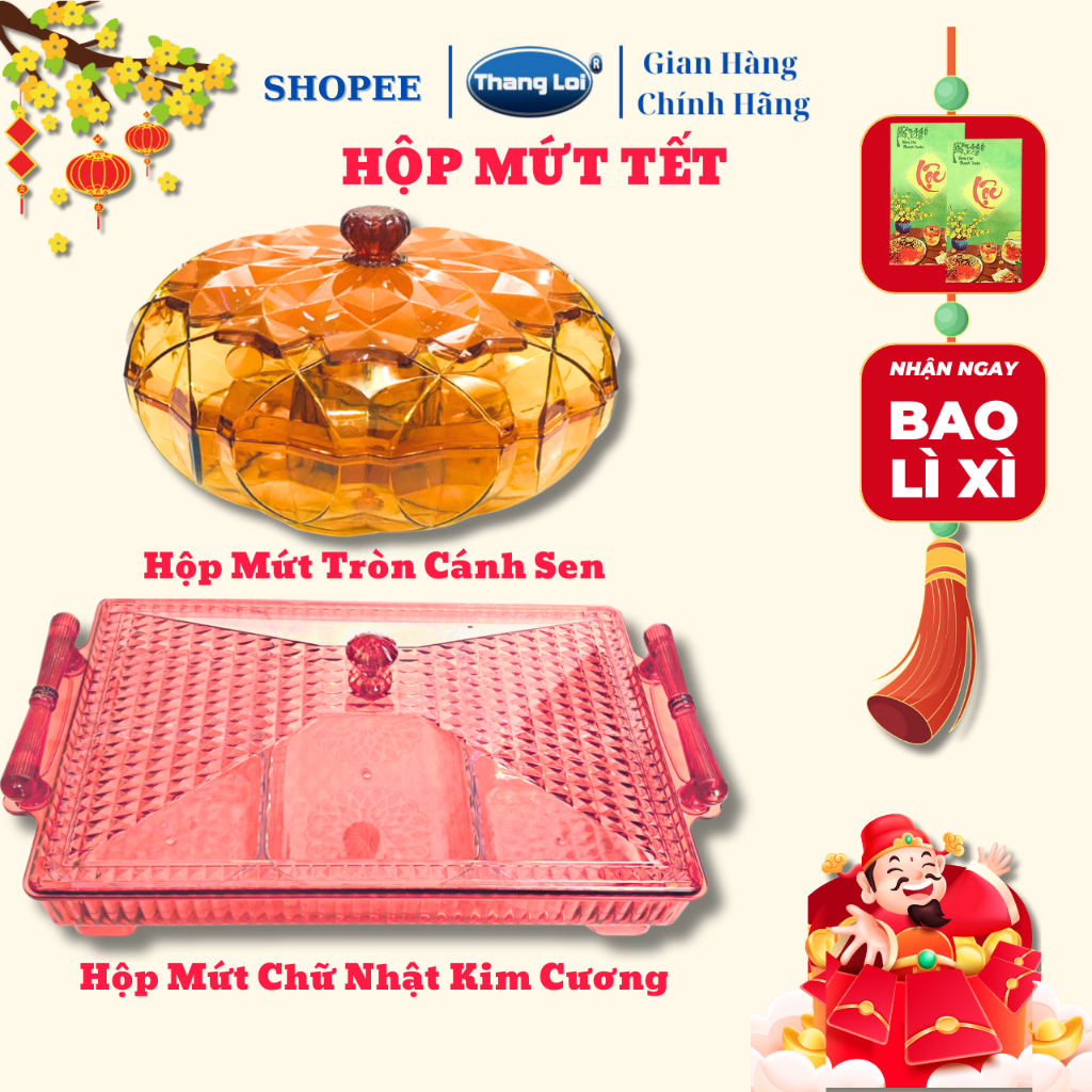 Jam Tray CNY Round Jam Container 25x12.5 and Rectangular 43x25x15 with ...