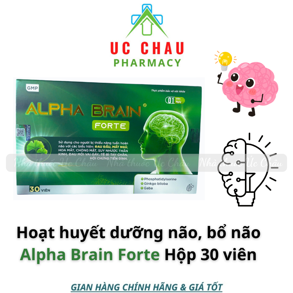 Ginkgo Biloba Alpha Brain Forte - Box of 30 tablets | Shopee Malaysia