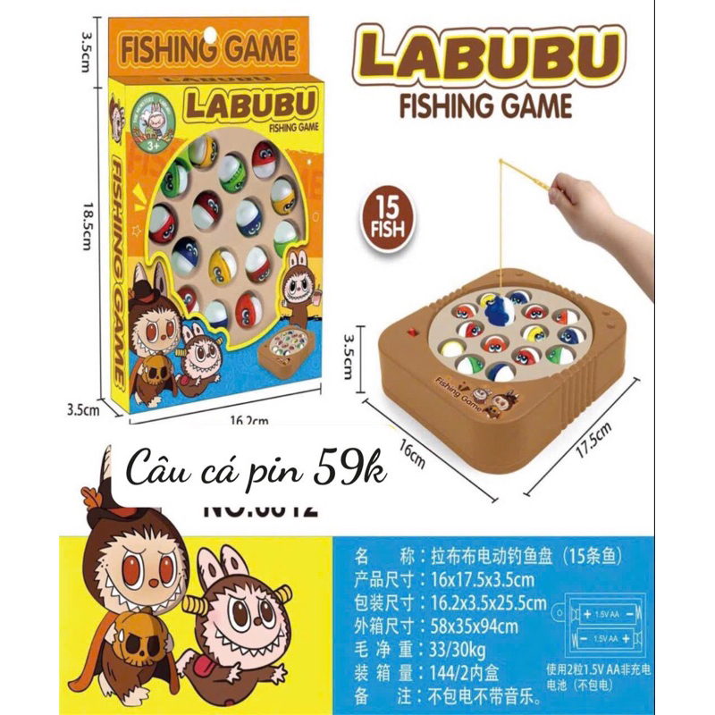 Labubu pin fishing 15 pieces | Shopee Malaysia