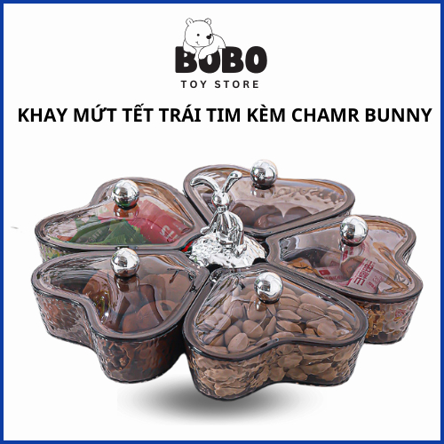 Heart-shaped 5-compartment Jam Tray made of high-quality Mika plastic ...