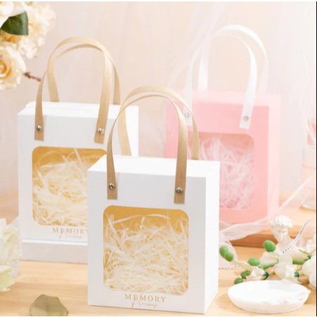 Transparent mica window gift box with luxurious handle (large size: 16* ...