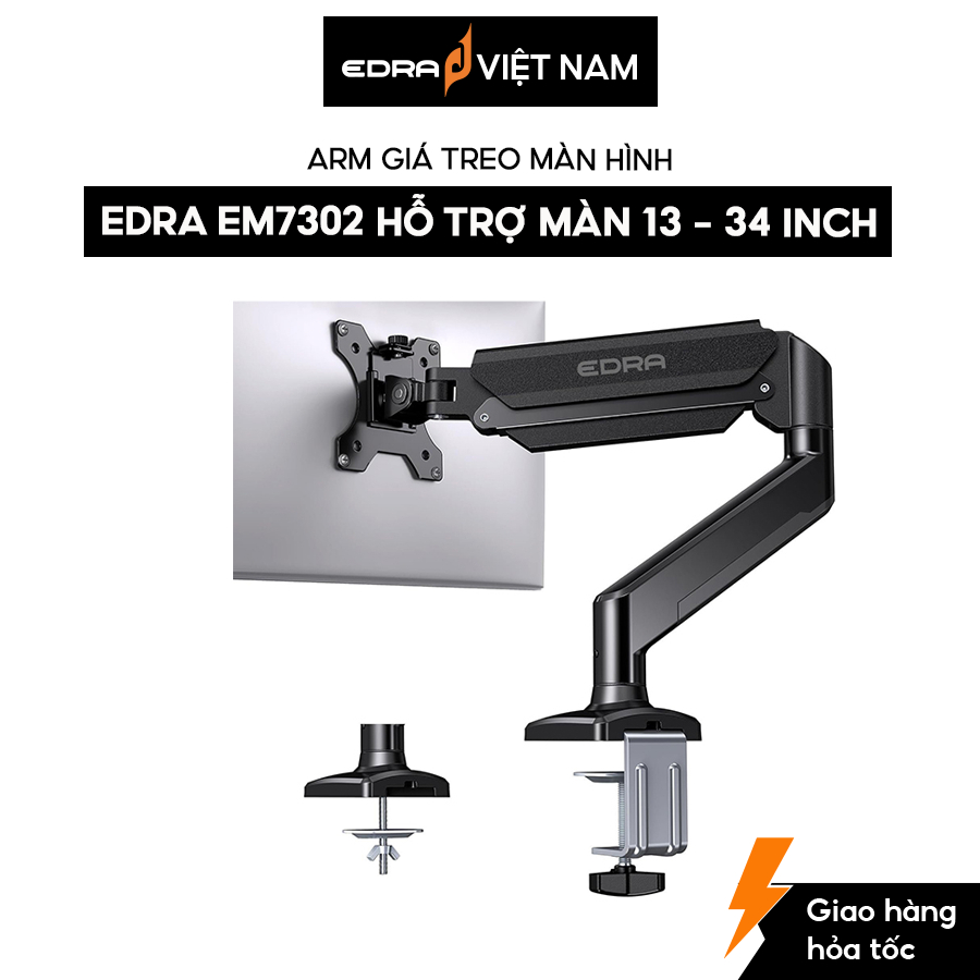 Arm EDRA EM7302 monitor mount supports 13 - 34 inch screens | Shopee ...