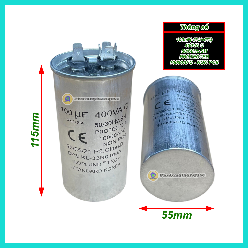 Capa Capacitor/ Capacitor/ 2-Pin Aluminum Capacitor 100uf Voltage ...