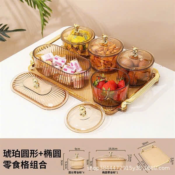 Gy 5-compartment plastic jam tray - candy box CNY reception and fruit ...