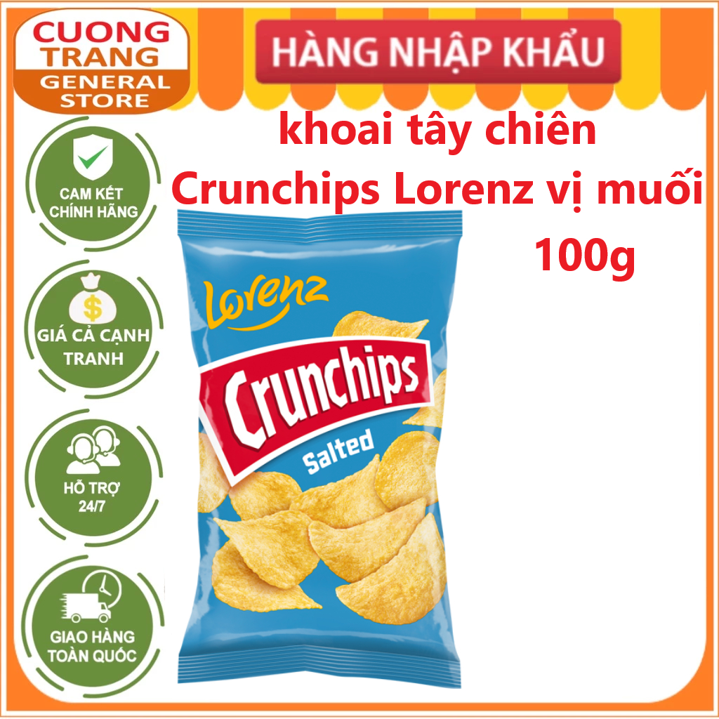 Crunchips Lorenz potato chips salt flavor 100g | Shopee Malaysia