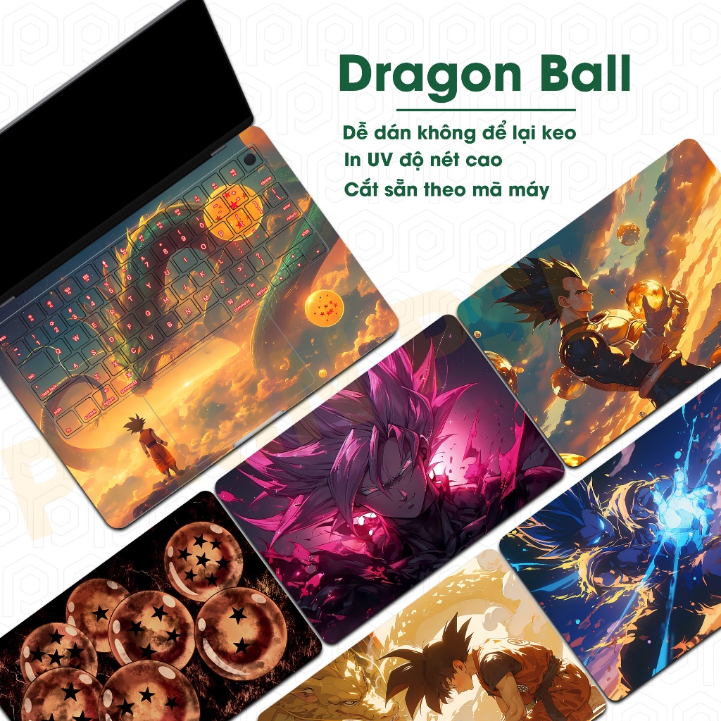 Dragon Ball model Laptop stickers for Dell, Hp, Asus, Lenovo, Acer, MSI ...