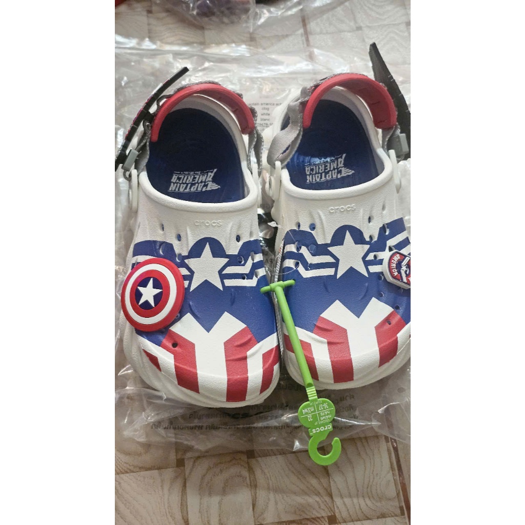 Crocs Captain America Echo Clog Sandals (Genuine) | Shopee Malaysia