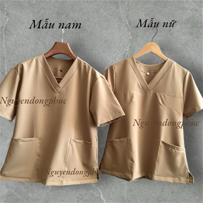 Spa and clinic uniform in Dark Cream color (Men-Women) | Shopee Malaysia