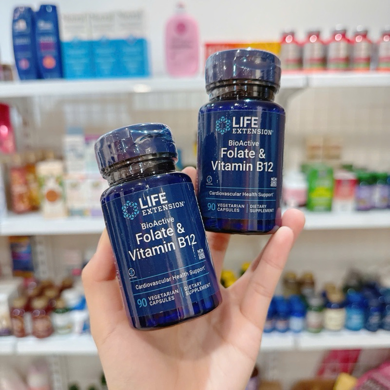 Life Extension BioActive Folate & Vitamin B12 Supports Nerve Function ...