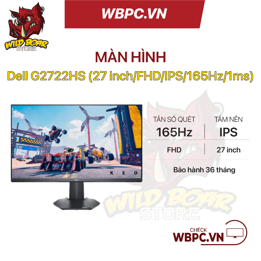 Dell G2722HS Gaming Computer Monitor (27 inch/FHD/IPS/165Hz/1ms ...