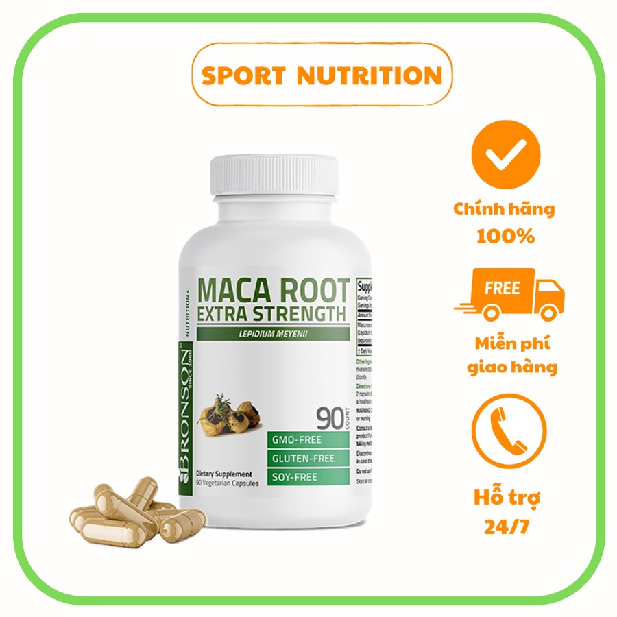 Bronson Maca Root Extra Strength 4000 MG helps improve the brain and enhance physiology | Shopee ...