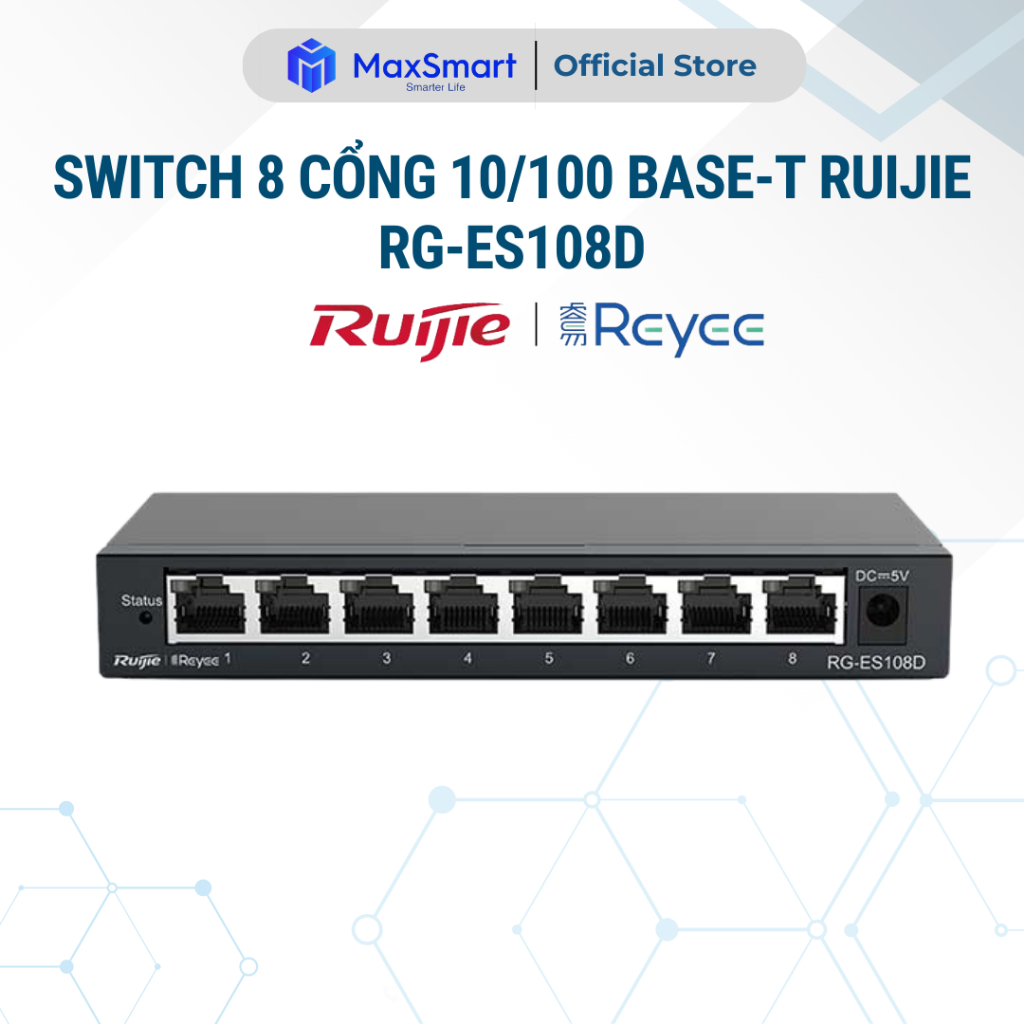 Ruijie RG-ES108D 8-port 10/100 BASE-T Switch | Shopee Malaysia