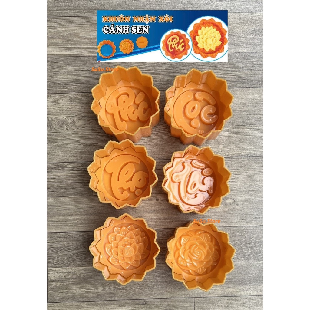 Sticky Rice-Moon Cake-Flexible Cake Mold with Lotus Petal Shaped Press ...