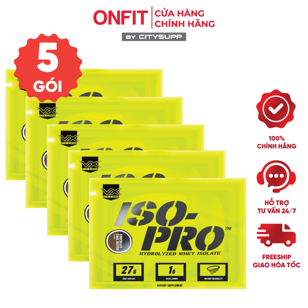 Vitaxtrong Iso Pro Sample Trial Pack (5 Packs) 27G Protein Supplement ...
