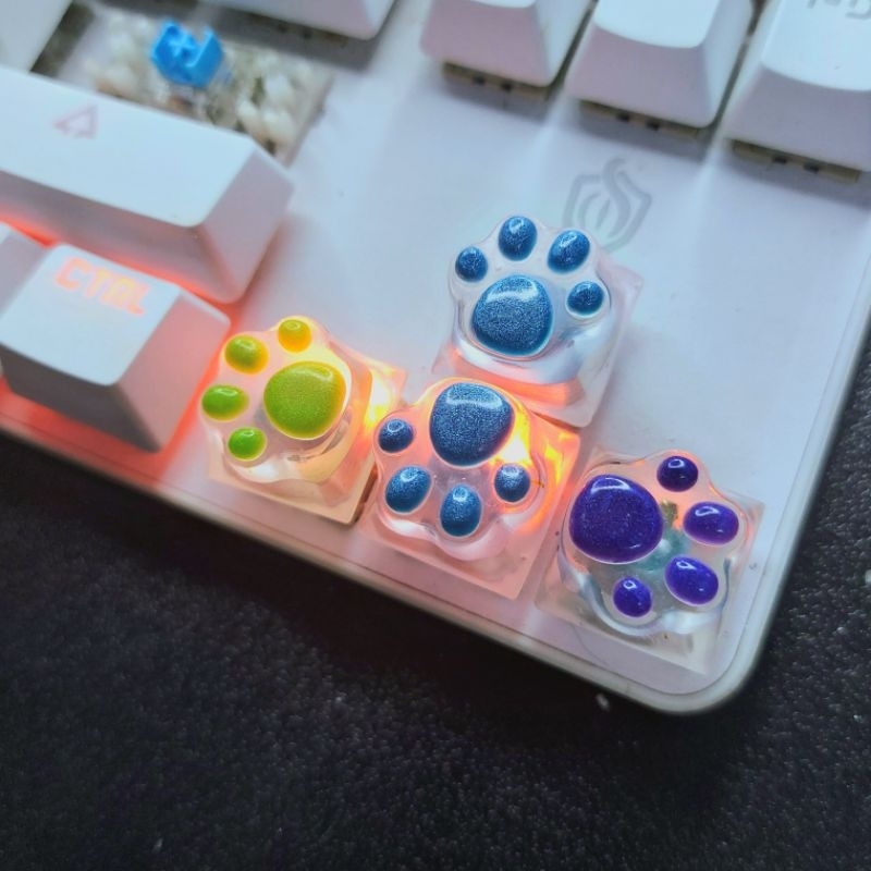 Dog (cat) paw Keycap through led to decorate mechanical keyboard ...
