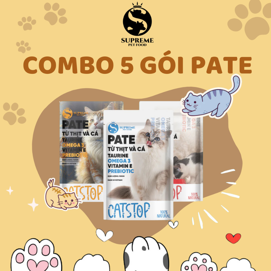 Half a kilo of pate for cats (5 packs) pet food combo 100g/package of ...