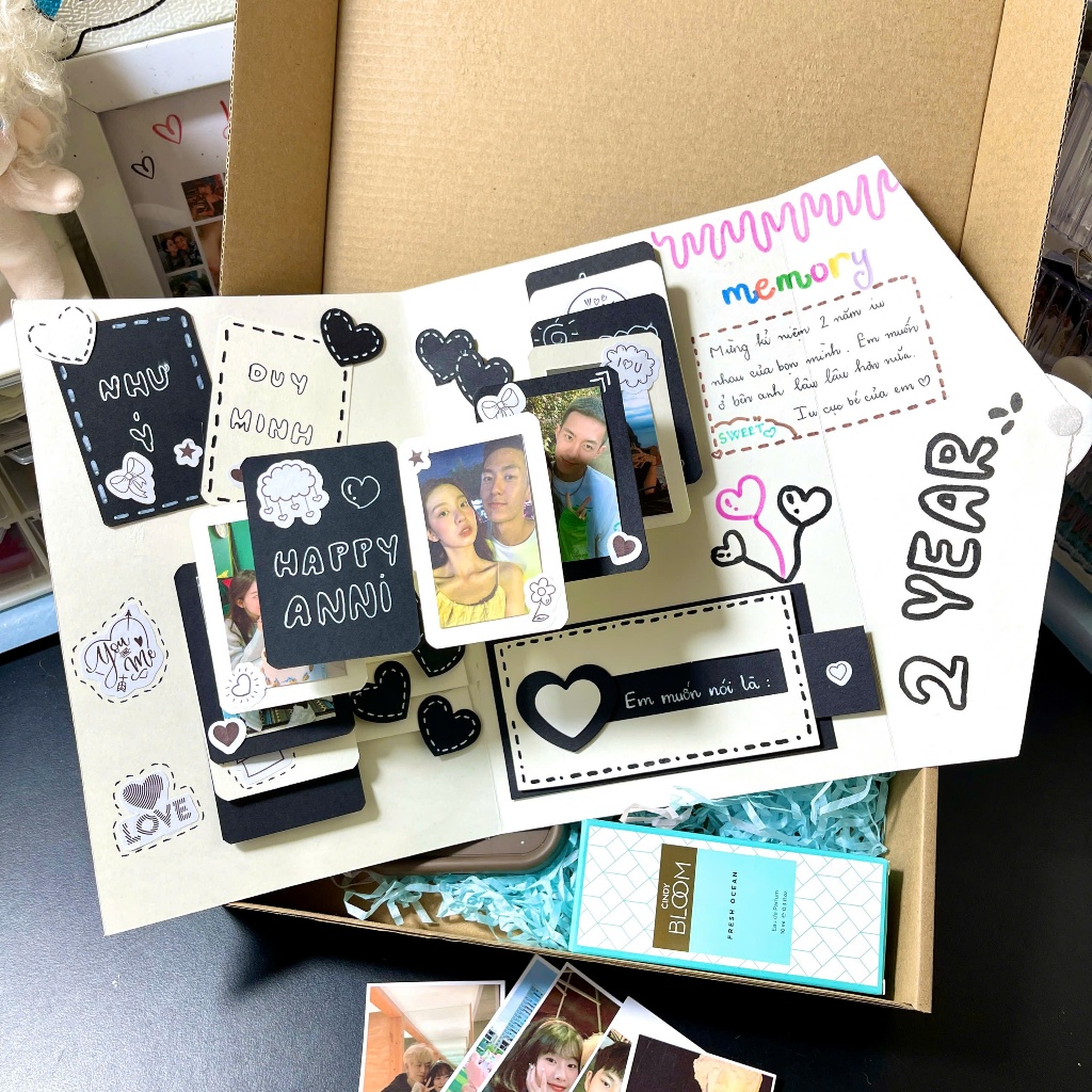 Give A GIFT Scrapbook PHOTOS with photo stickers for your lover, ready ...