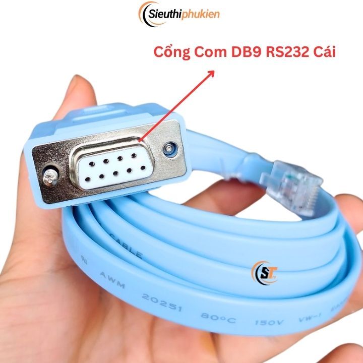 Cisco Console wire with 1 rj45 end, 1 com DB9 end 1.5m long Ztek ZC311 ...