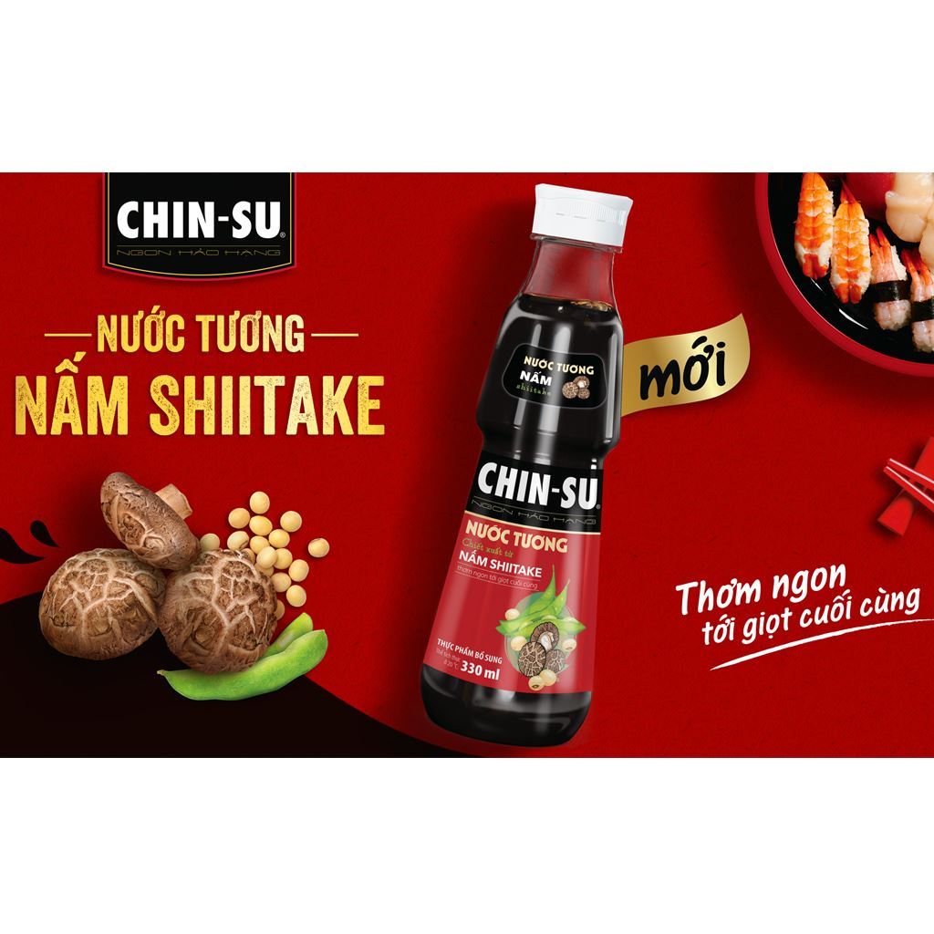 Shiitake mushroom Chinsu soy sauce bottle 120ml 330ml | Shopee Malaysia