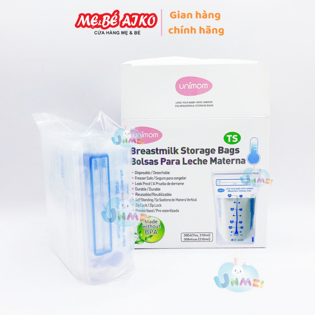 Unimom TS BPA-Free Breast Milk Storage Bags (Breast Milk Storage) 210ml ...
