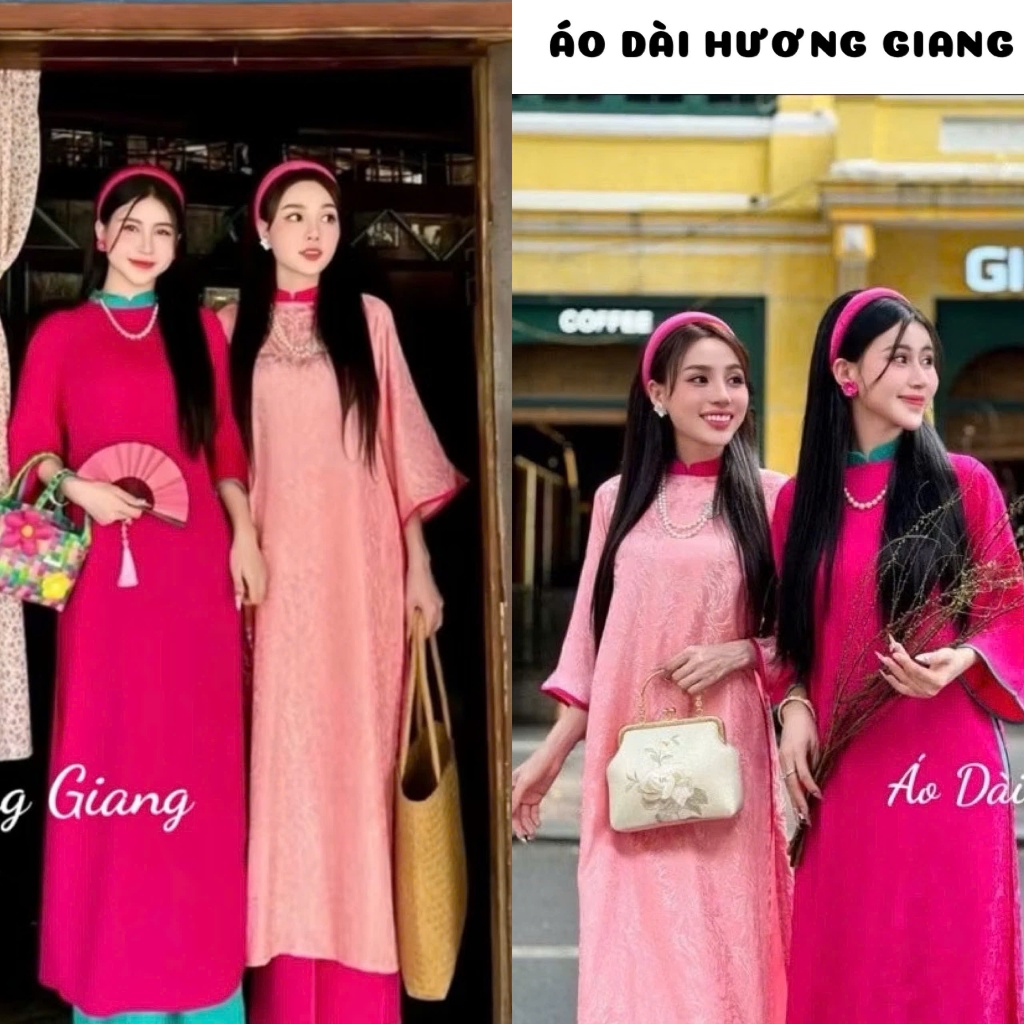Newest model 2024 spring brocade ao dai - Huong Giang Ao Dai | Shopee Malaysia