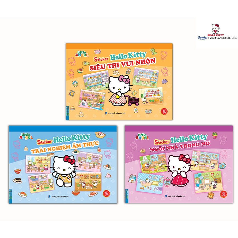 Book - combo 3c Sticker Hello kitty Food experience; dream house; fun supermarket | Shopee Malaysia