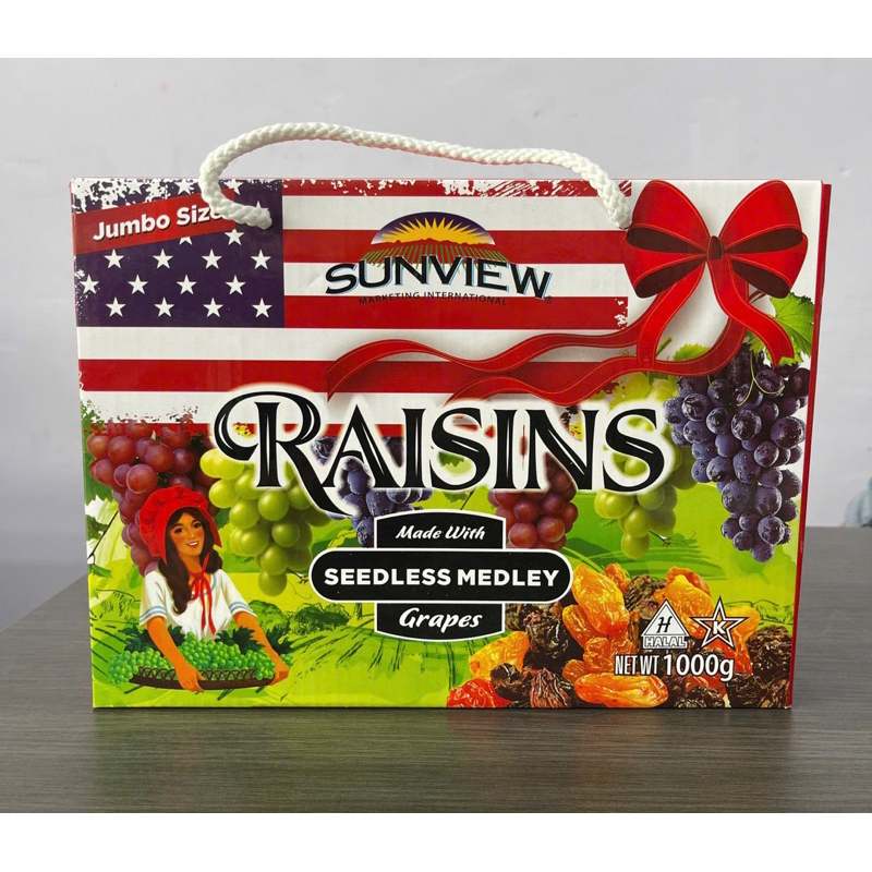 Combo of 3 Boxes of American Raisins 1kg Sunview Raisins Gift Box ...
