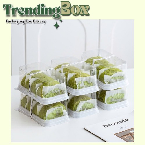 100 XY185 Rectangular Plastic Boxes with White Base for Rolled Sponge ...