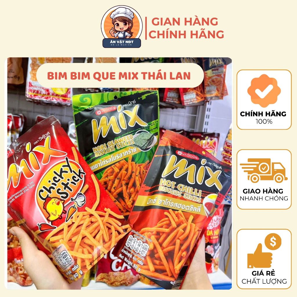 Vfoods Thai Mix Snack Sticks 50g has a spicy pangolin flavor that ...