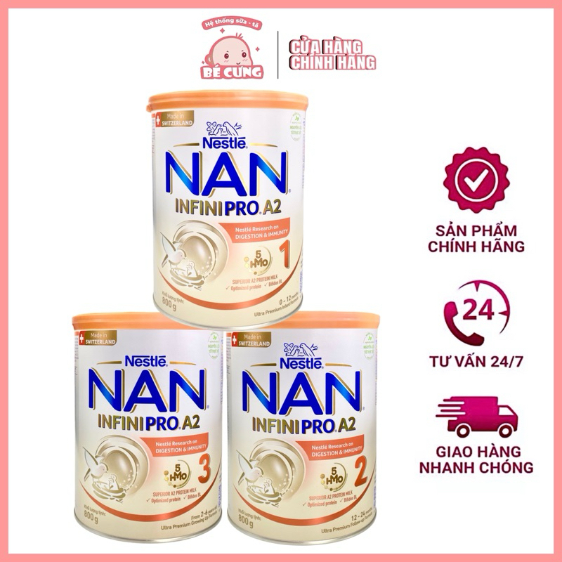 Nan Infini Pro A2 Powdered Milk No. [1/2/3] 800g/400g - Premium Protein ...