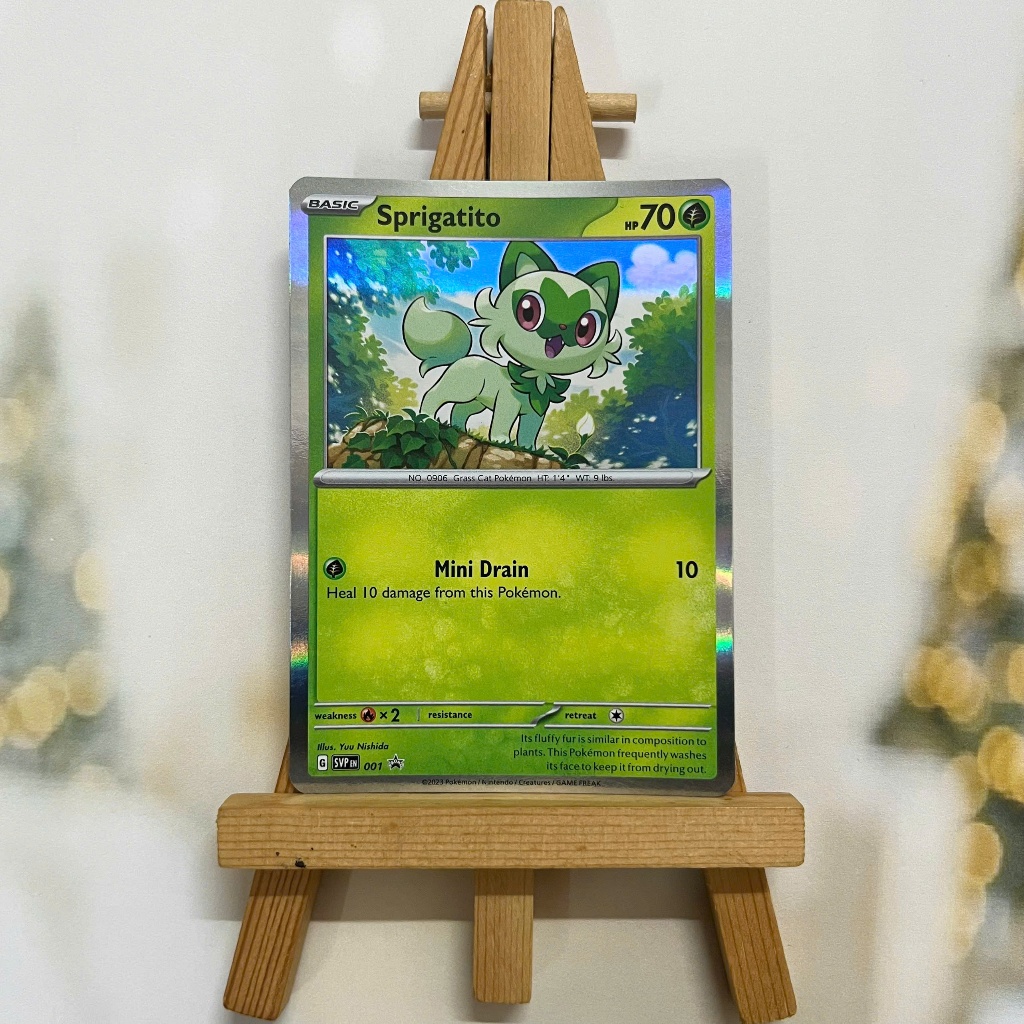 Pokemon Sprigatito SVP001 Picture Card - Genuine English Scarlet ...