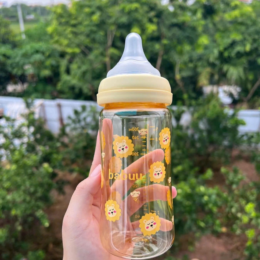 (free Nipple) Limited Babuu 170ml and 270ml PPSU wide neck milk bottles with adjustable petal ...