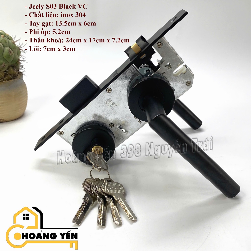 Jeely S03 Black VC room divider door lock, Black color, 304 stainless ...