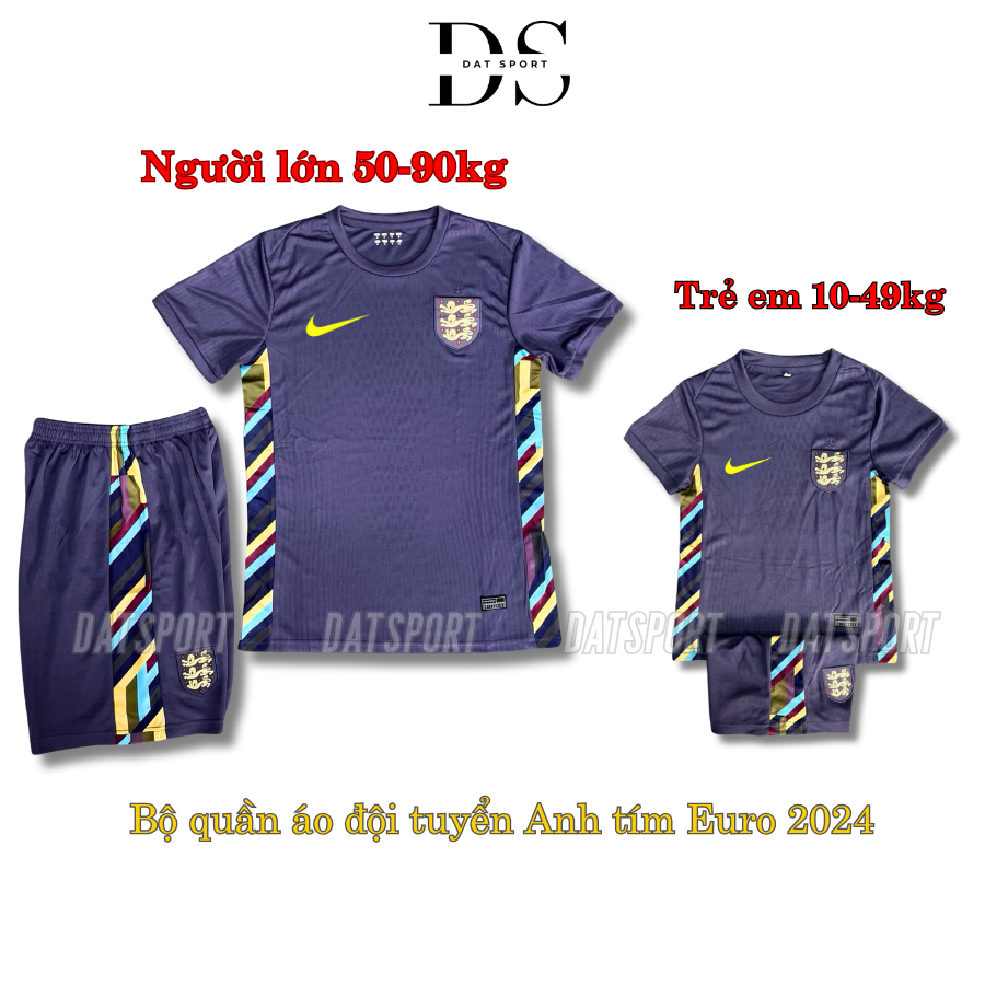 England Purple away football kit for children and adults Euro 2024 ...