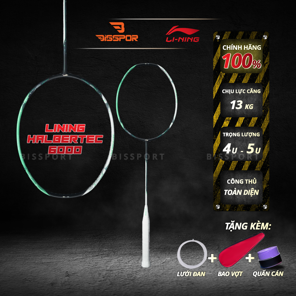 Genuine Lining Halbertec 6000 Badminton Racket - Comprehensive Hitting ...