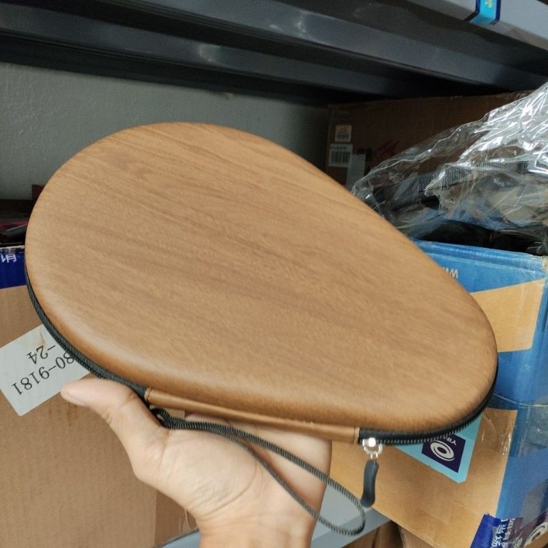 Classic wood grain faux leather Tace table tennis racket cover | Shopee ...
