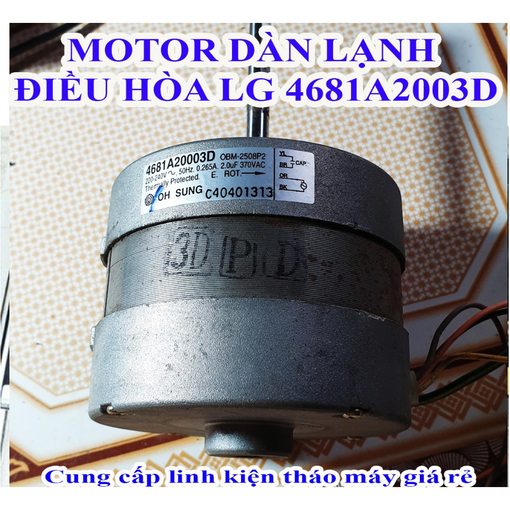 Lg 4681A2003D AIR CONDITIONER FAN MOTOR disassembled product | Shopee ...