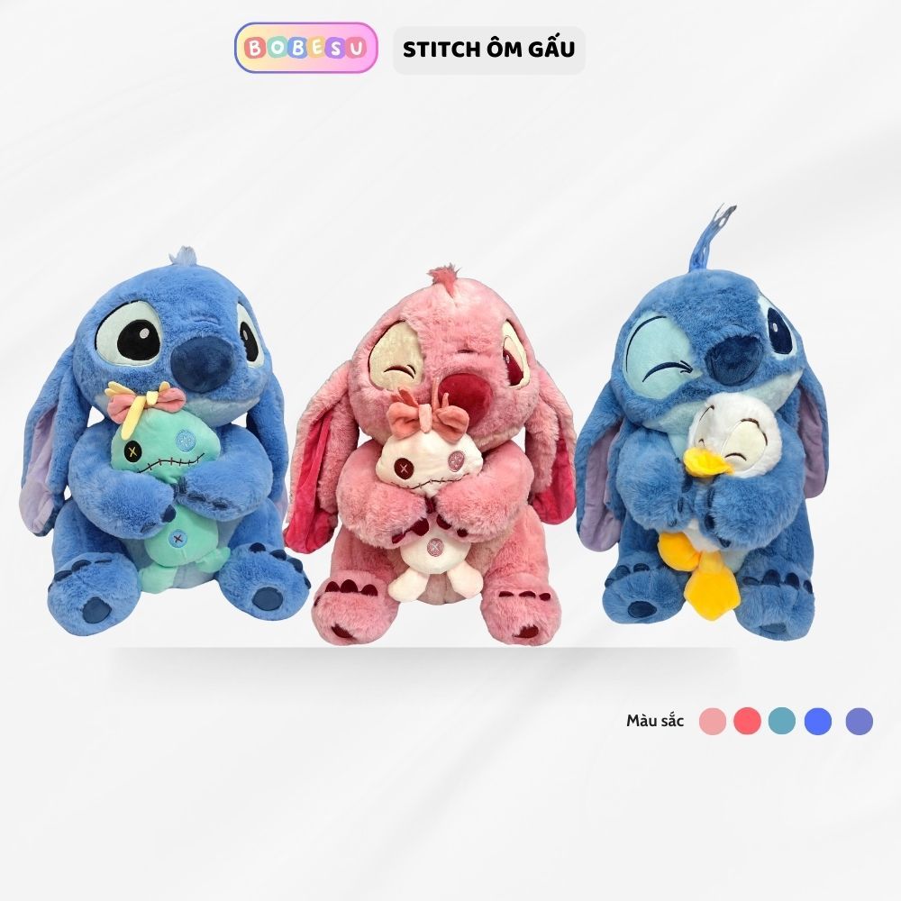 [Available] Stitch Teddy Bear Hugging Duck Holding Stick Bear New Model ...