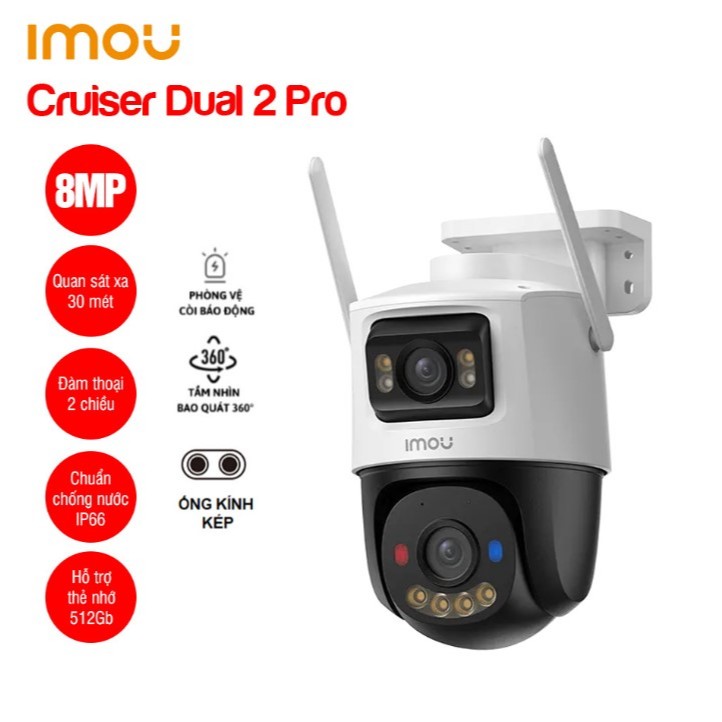 Imou Cruiser Dual 2 Pro 8MP outdoor Camera IPC-S7XFP-8U0WED night ...