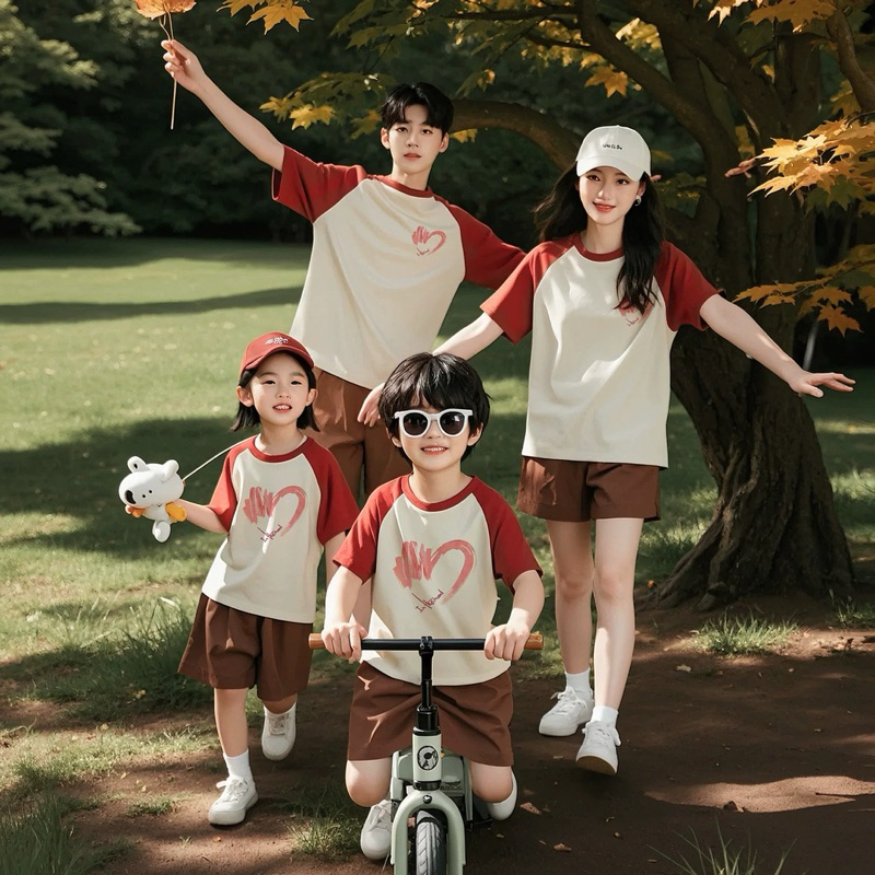 Family T-shirt for 3/4/5 cute red heart models. Family Store | Shopee ...