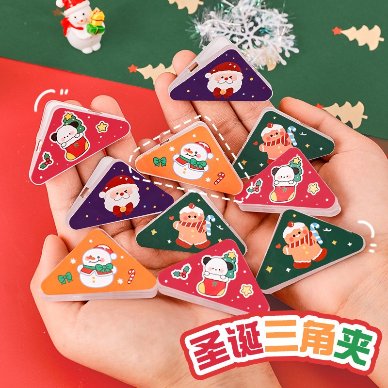 Christmas Double-Sided Triangle Paper Clip, Christmas Document Clip ...