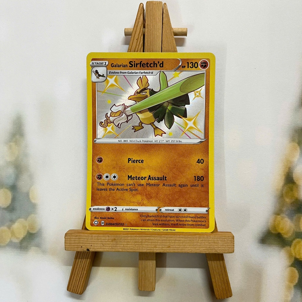 Pokemon Galarian Sirfetch'd SV64/SV122 - Genuine English Shining Fates ...