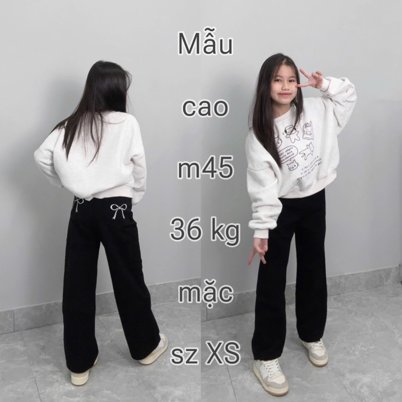 (DWARF Mushrooms) WOMEN'S BLACK STRAIGHT-TUBE JEANS WITH EMBROIDERED ...