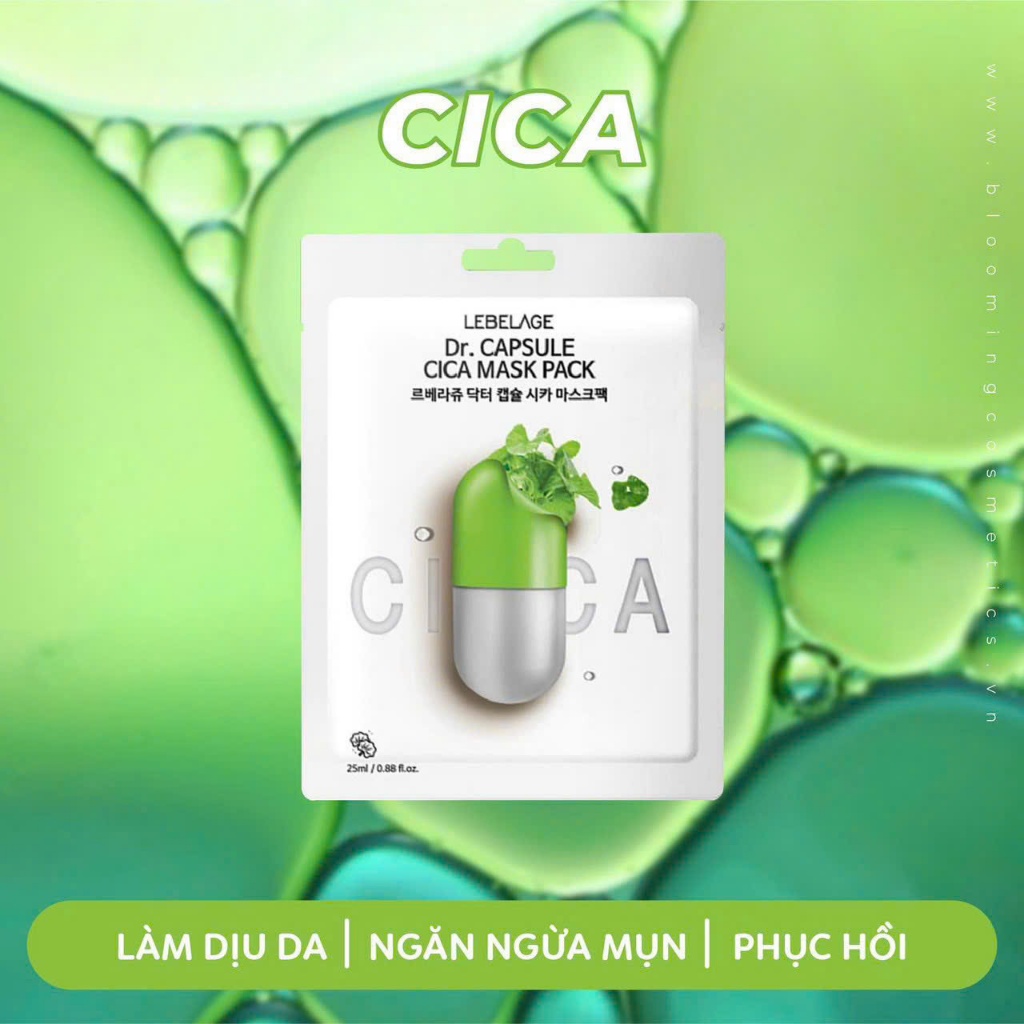 10 pieces*Lebelage Mask with Centella Asiatica Extract Dr.Capsule Cica Mask Pack 25ml | Shopee ...