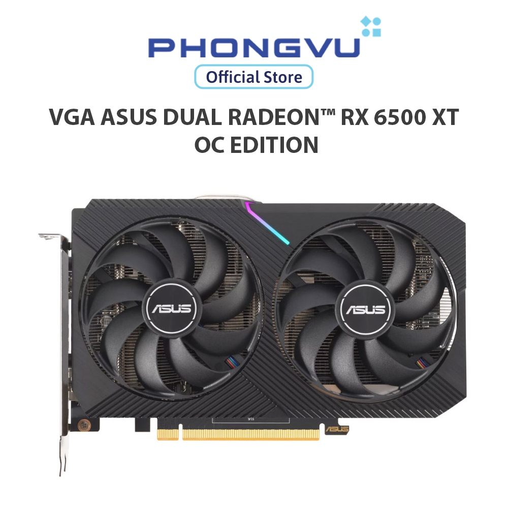Asus DUAL RadeonTM RX 6500 XT OC Edition 4GB GDDR6 Video Card (DUAL ...