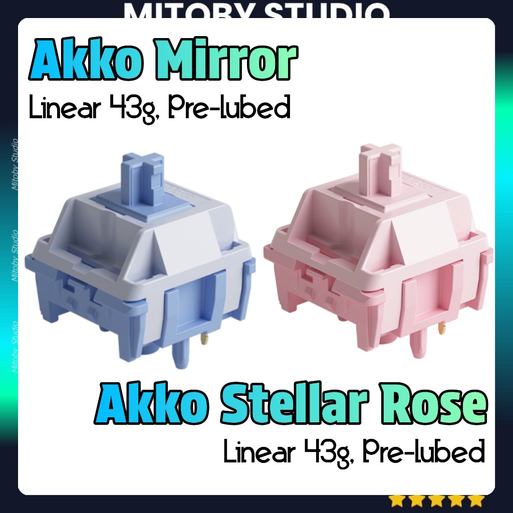 Akko Mirror Akko Stellar Rose hmx cheese linear Switche Mechanical ...