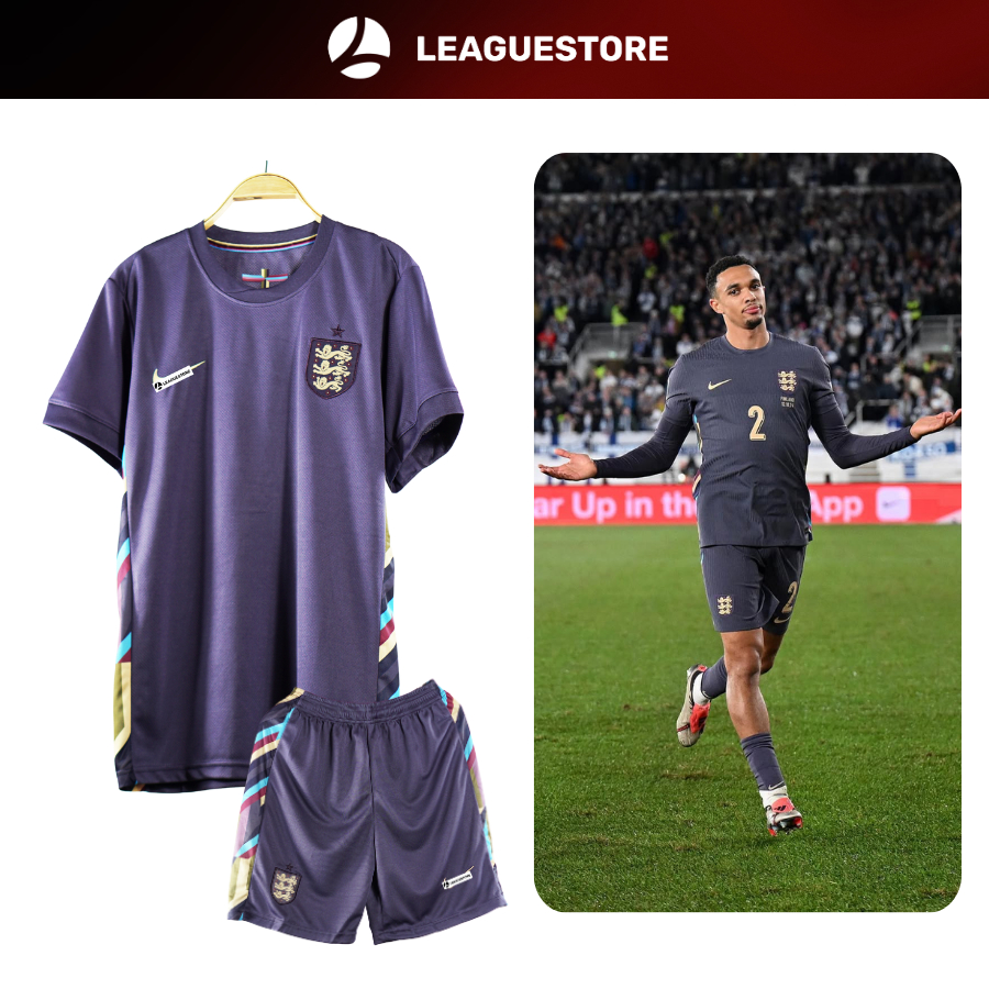 Leaguestore England football kit - England away shirt in charcoal blue ...