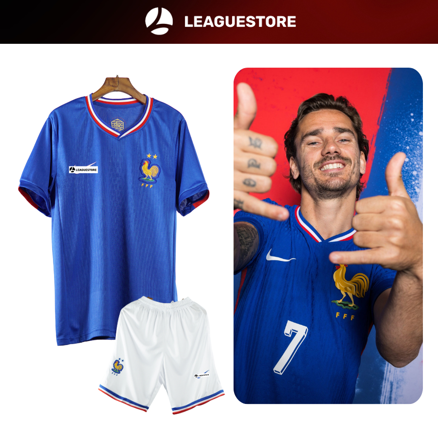 Leaguestore France football kit - blue home football shirt Fans season ...